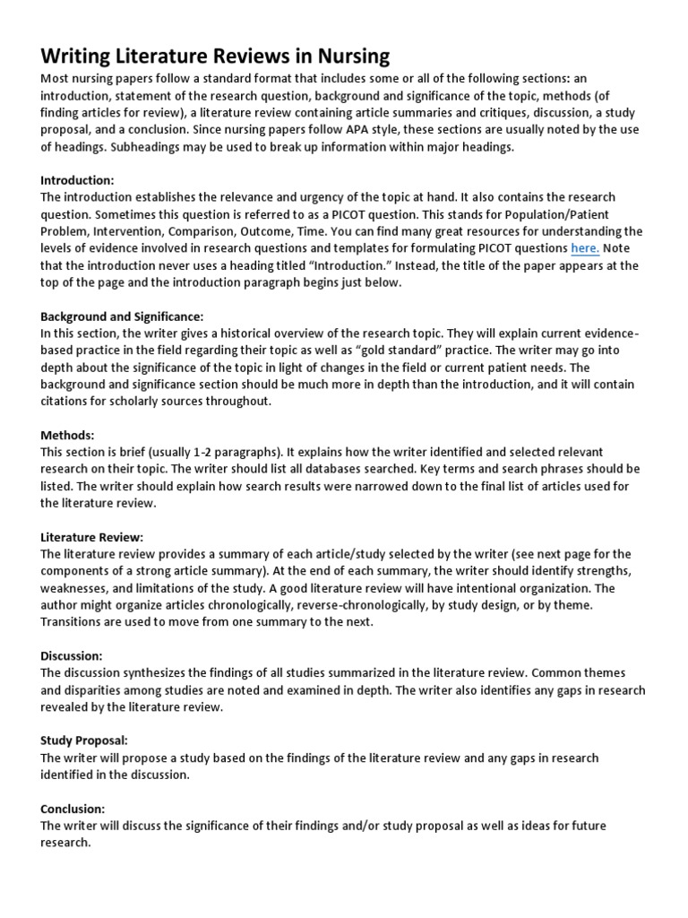 Writing Literature Reviews in Nursing | PDF | Literature Review | Data ...