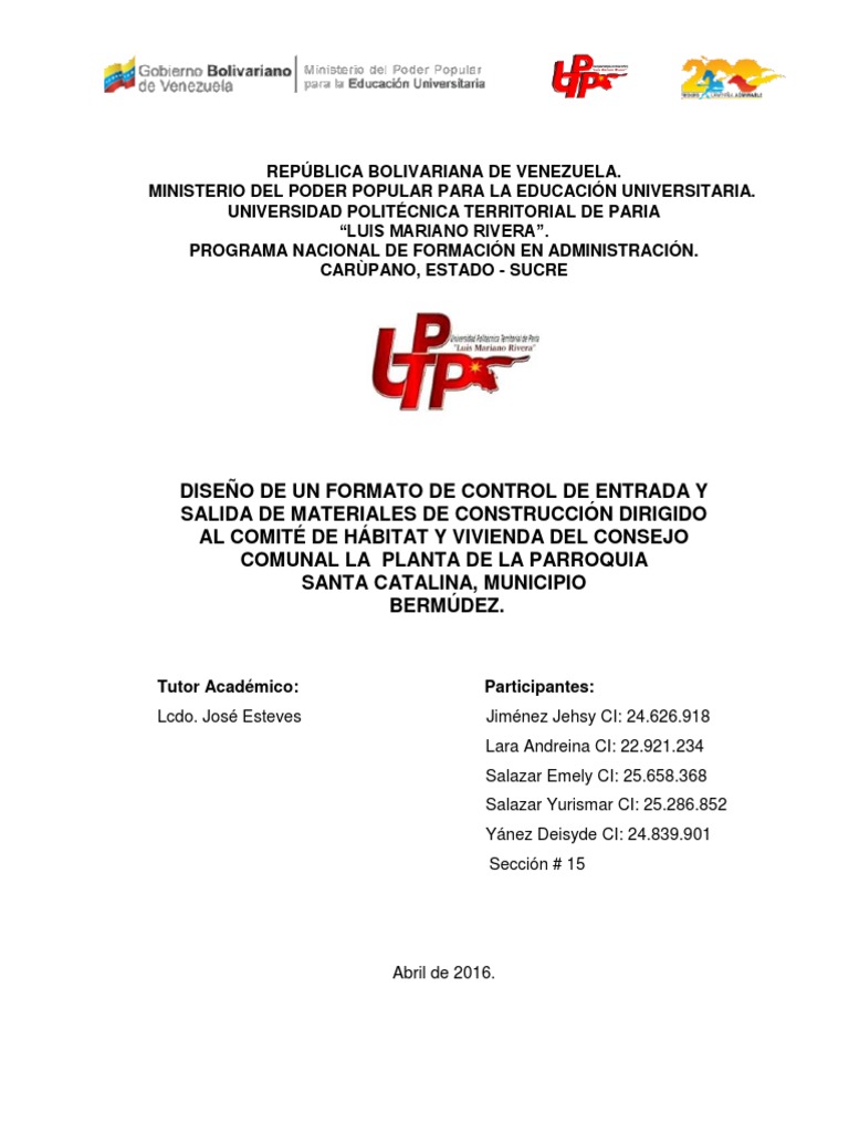 Proyecto Uptp | PDF | Cuestionario | Science