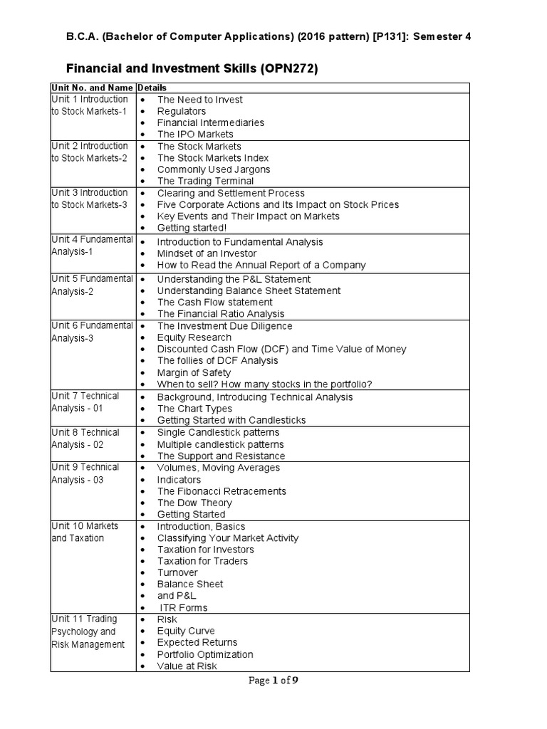 BCA 2nd Year Semester 4 Syllabus | PDF | Class (Computer Programming ...