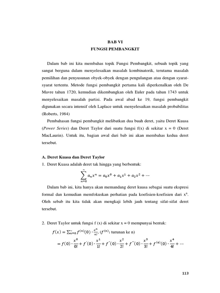 Fungsi Pembangkit | PDF