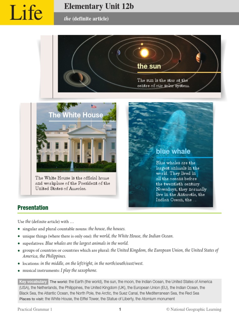 Elementary Unit 12b | PDF | Sea | Earth