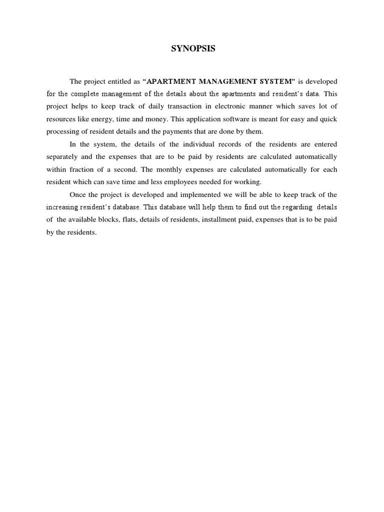 Apartment Management System | PDF | Windows 8 | Microsoft Sql Server