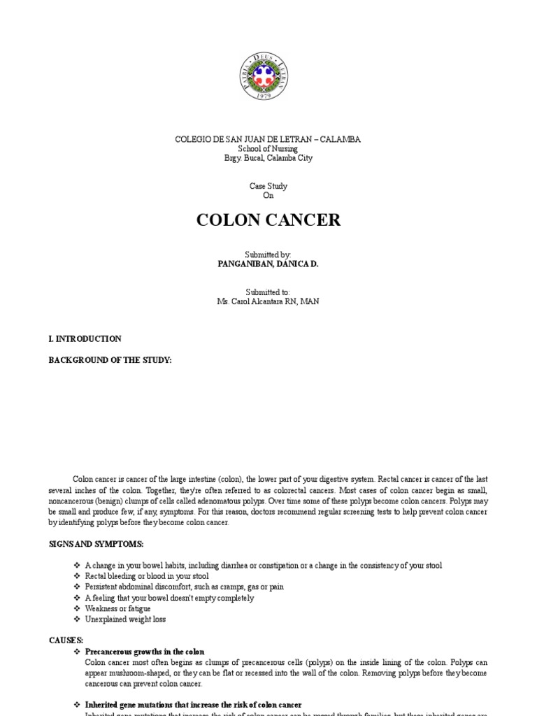 Cancer Case Study | Colorectal Cancer | Cancer | Free 30-day Trial | Scribd