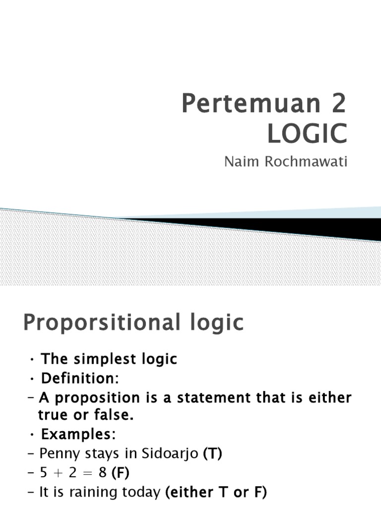 Understanding Propositional Logic Basics | PDF | Language Arts & Discipline