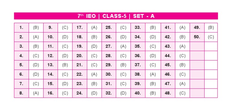 7th Ieo Set-A Class-5 | PDF | Science & Mathematics | Technology ...
