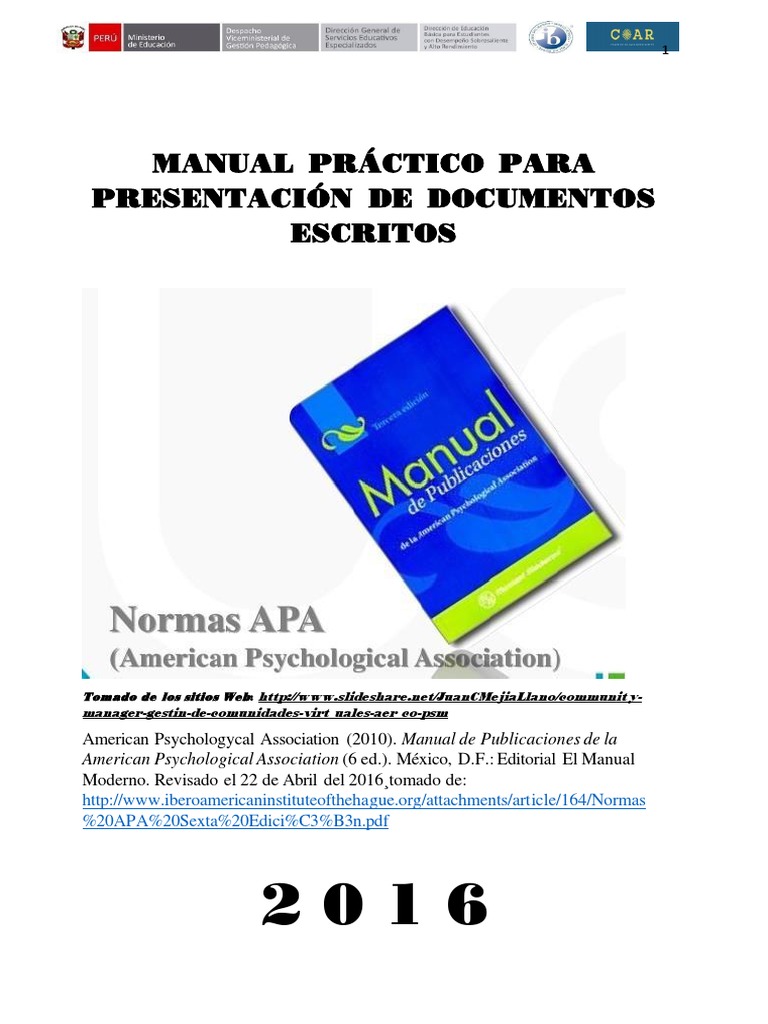 Guía Normas APA para Documentos Escritos | PDF | Soporte | Comillas
