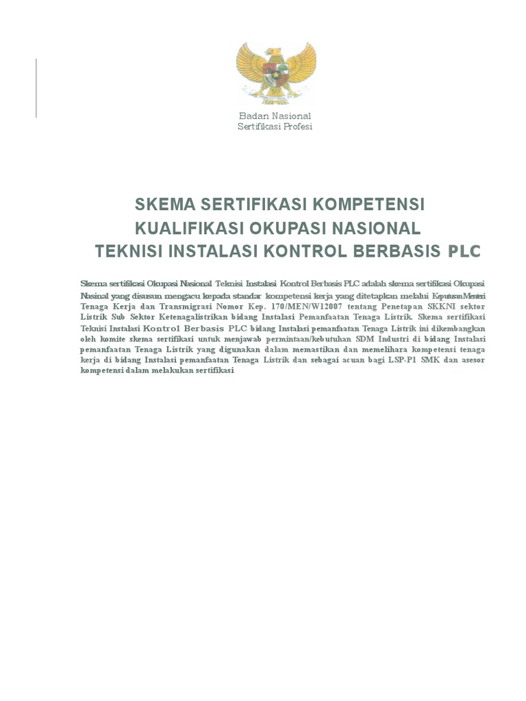 Skema Teknisi Instalasi Kontrol Berbasis PLC | PDF