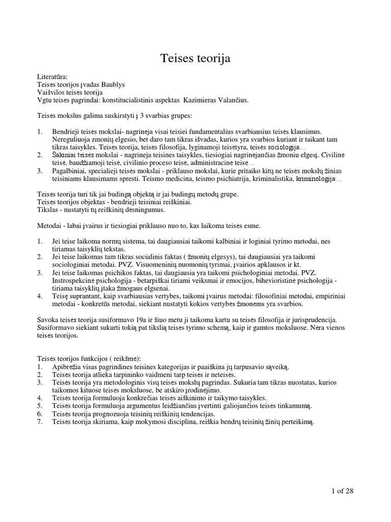 Teises Teorija 10 22 | PDF