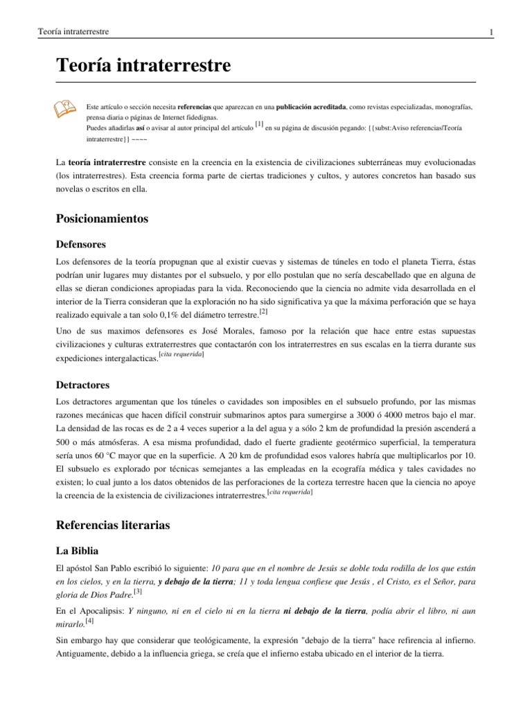 Teoria Intraterrestre | PDF | Naturaleza