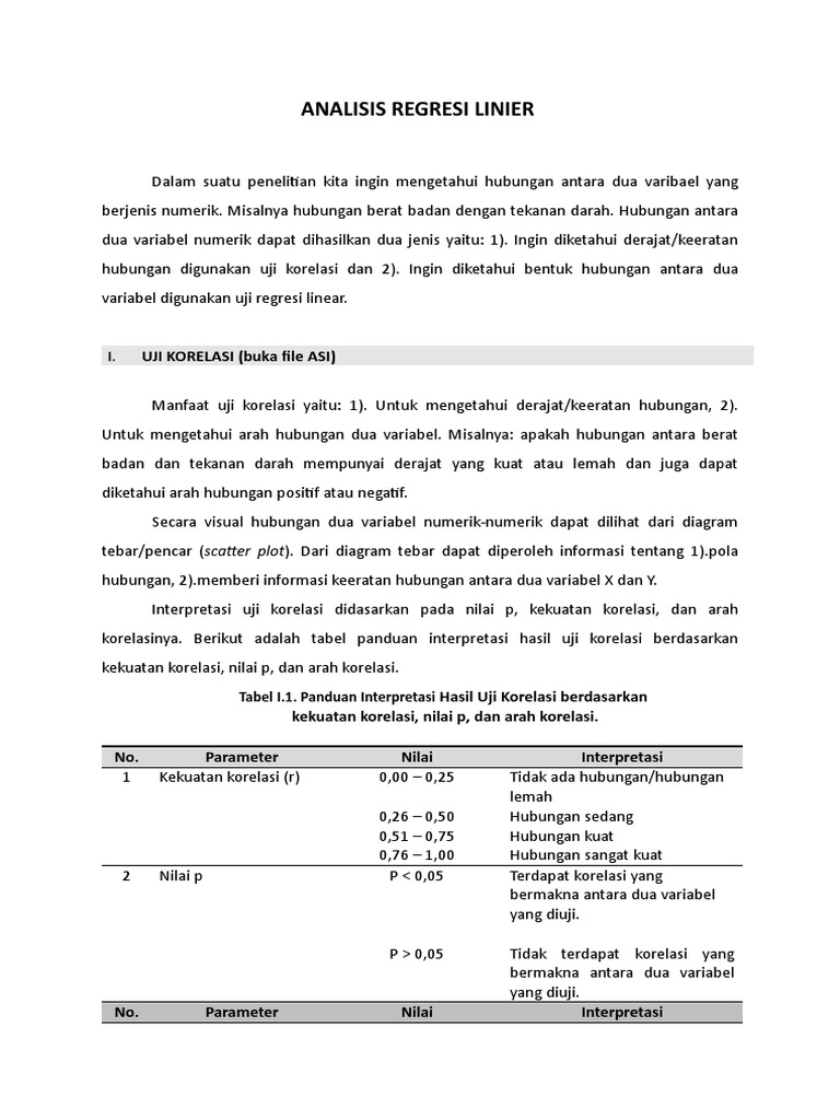 Analisis Regresi Linier | PDF