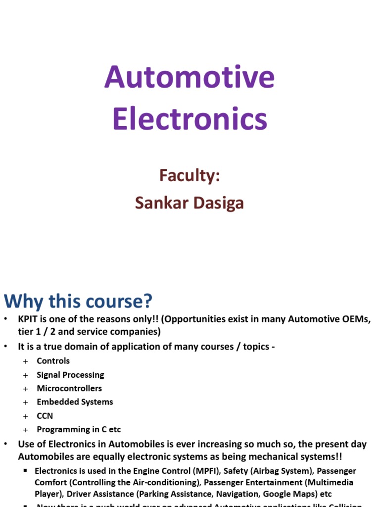 Automotive Electronics | PDF | Ignition System | Distributor