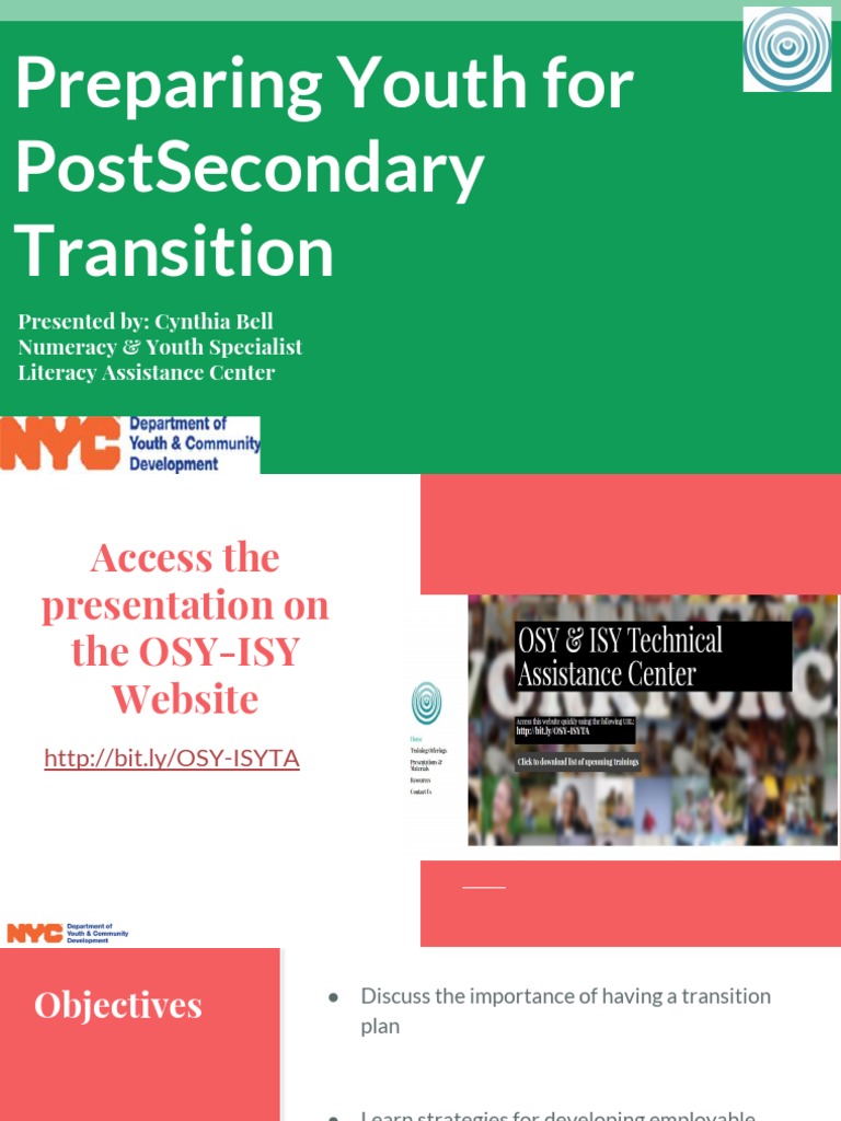 Preparing Youth For Post-Secondary Transition | PDF | Motivation ...