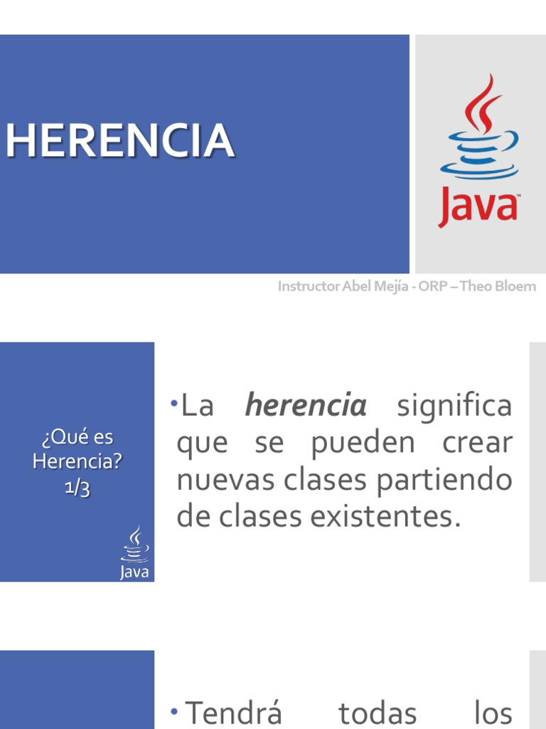 Herencia en Java: Superclases y Subclases | PDF | Herencia ...