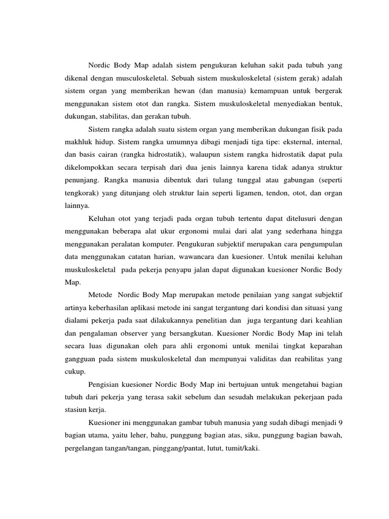 Nordic Body Map | PDF