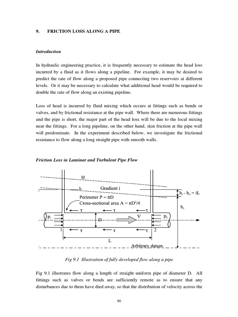 Fluids Lab Friction Losses PDF | PDF | Science & Mathematics
