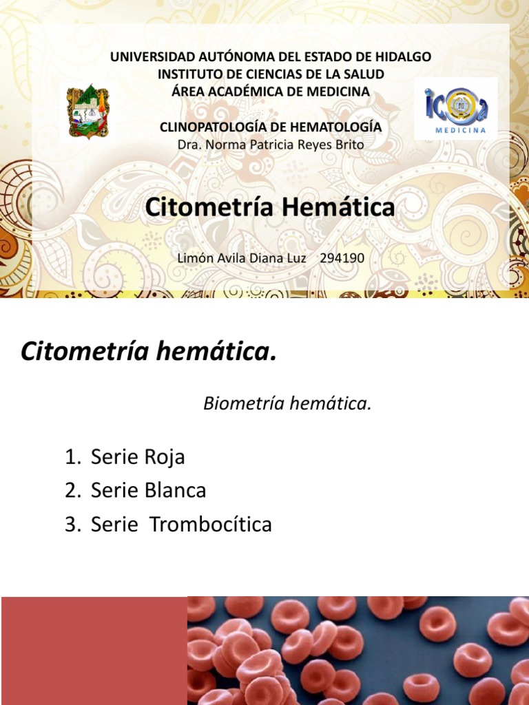 Citometría Hemática: Análisis y Diagnóstico | PDF | Leucocito | Anemia