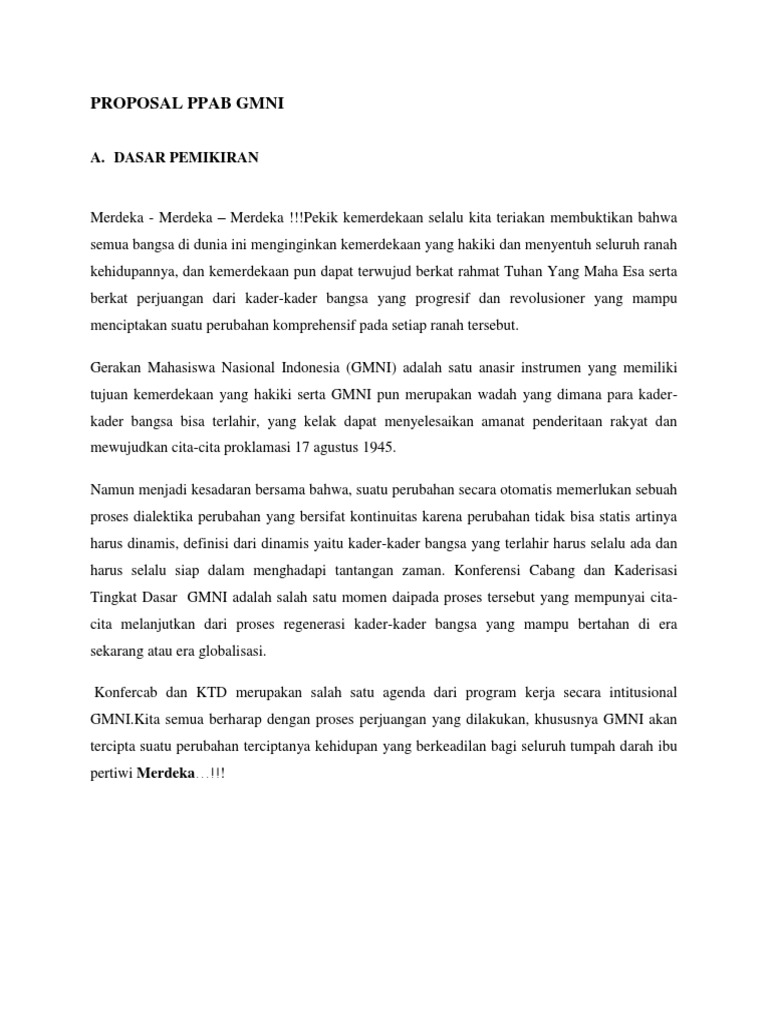 Proposal Ppab Gmni | PDF