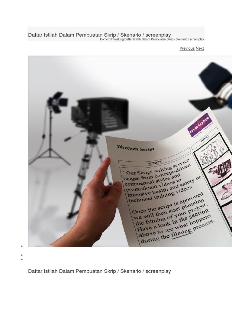 Daftar Istilah Dalam Pembuatan Skrip | PDF