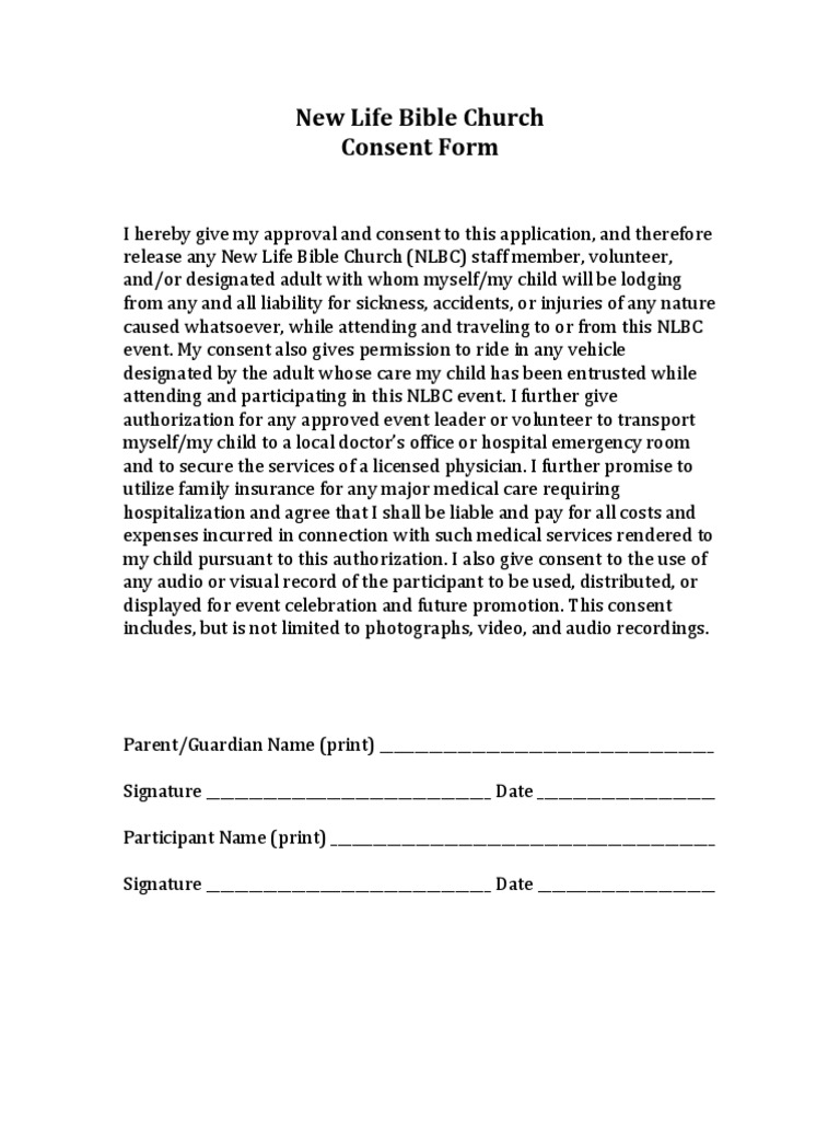 Event Consent Form | PDF