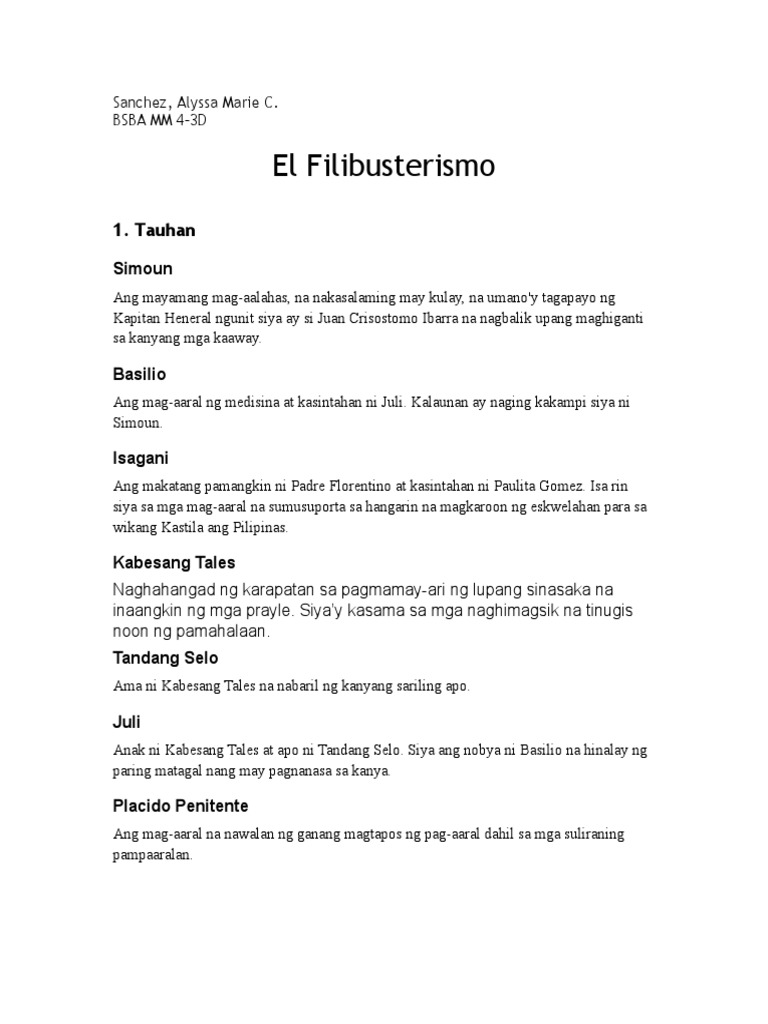 El Fili Outline | PDF