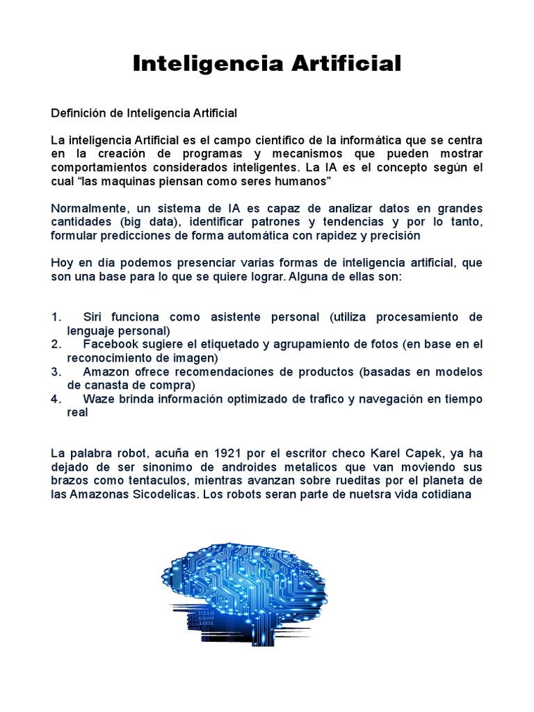Inteligencia Artificial Pdf Inteligencia Artificial Inteligencia