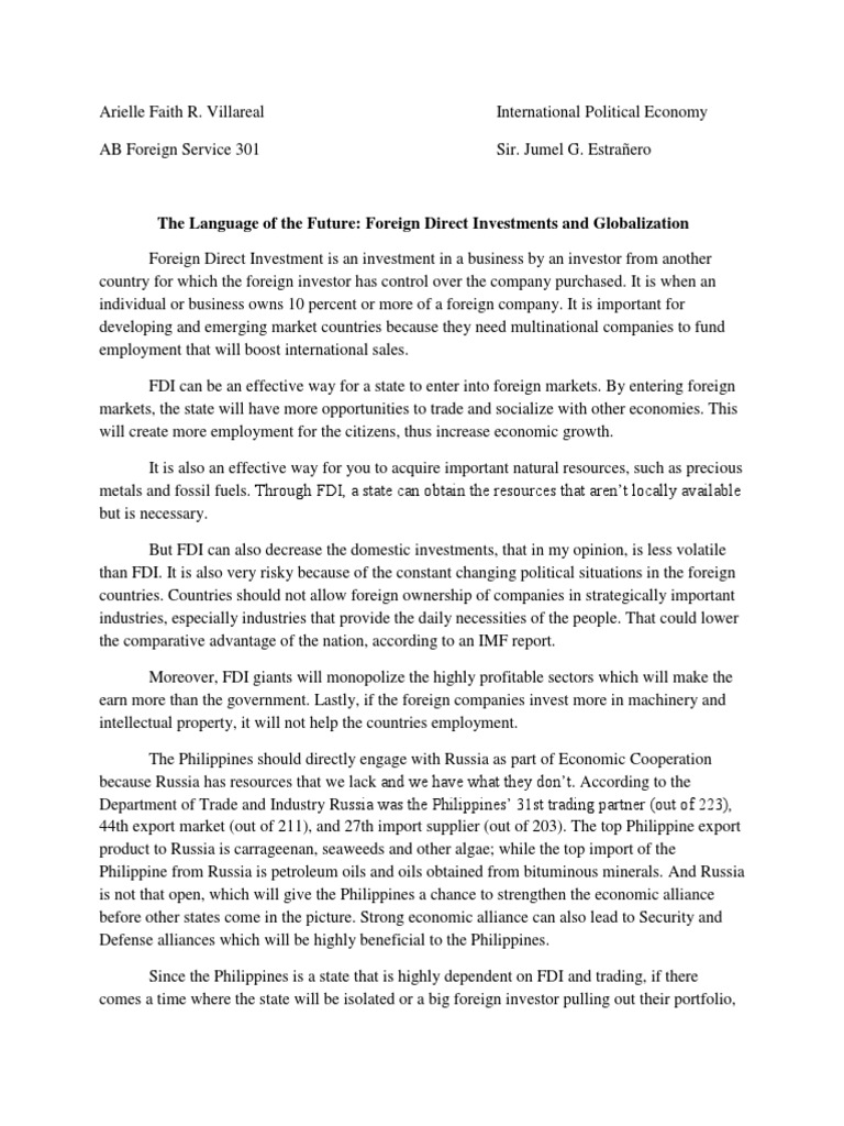 The Language of The Future | PDF | Foreign Direct Investment ...