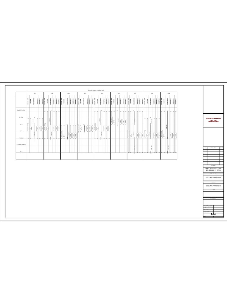Concrete Column Schedule (1 of 2) | PDF | Structural Engineering | Nature