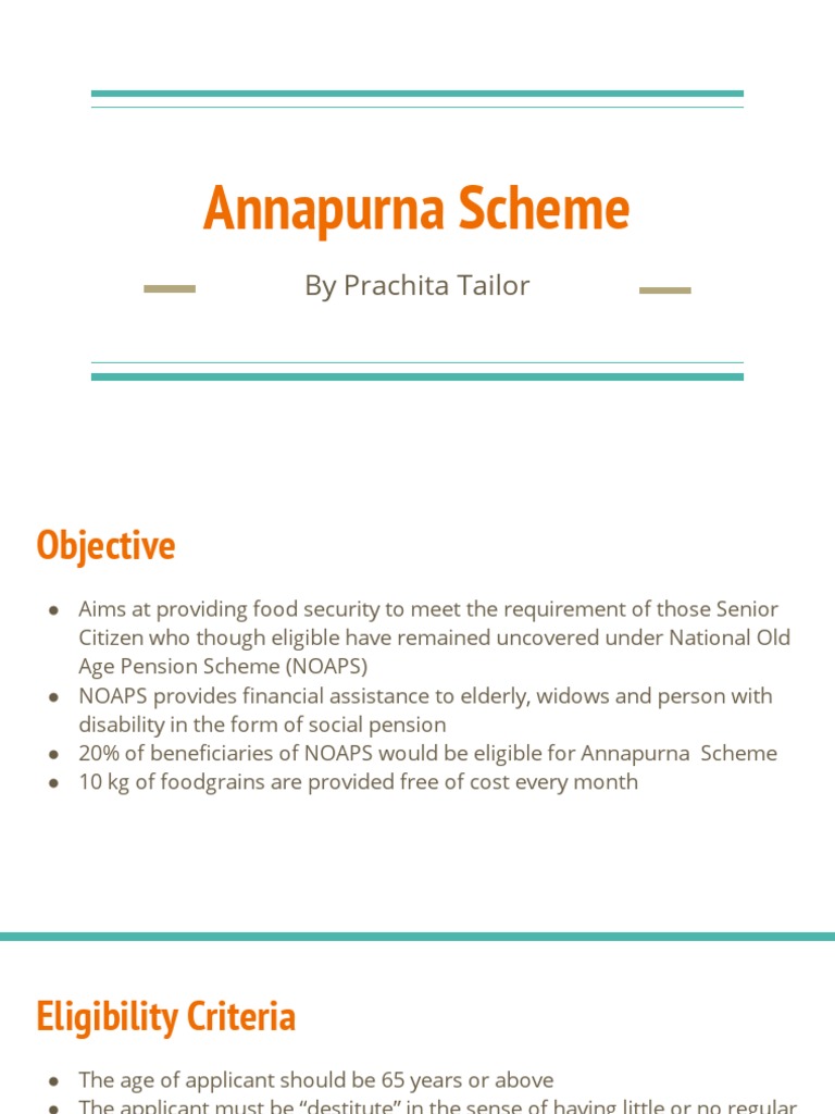 Annapurna Scheme | PDF