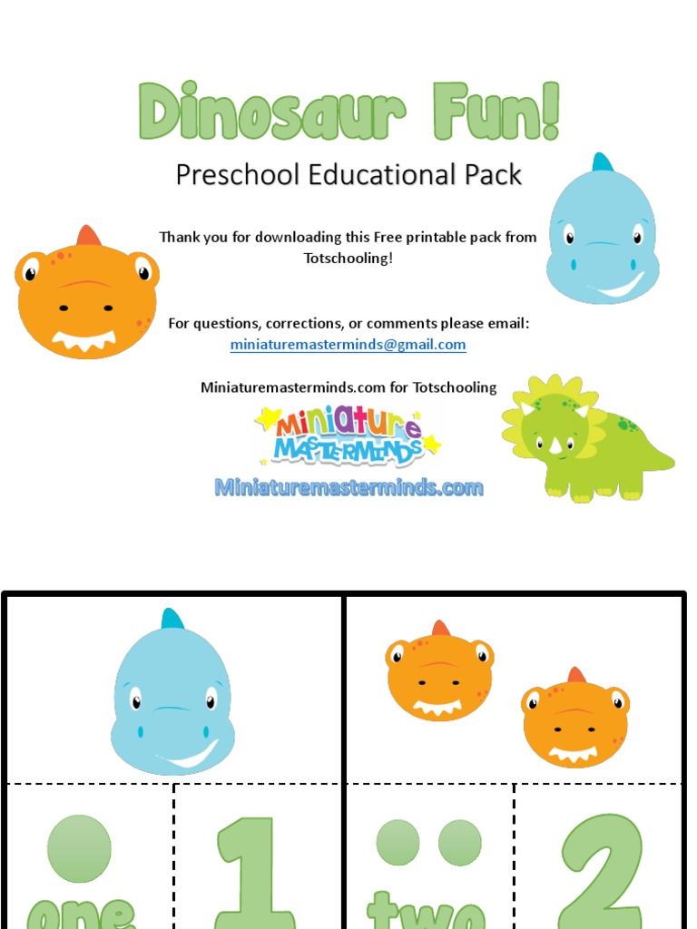 Free - Dinosaur Pack PDF | PDF | Brown | Color