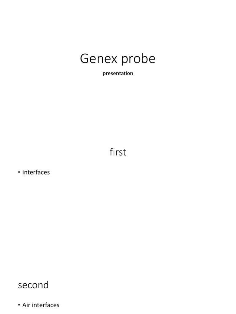 GENEX PROBE Presentation | PDF