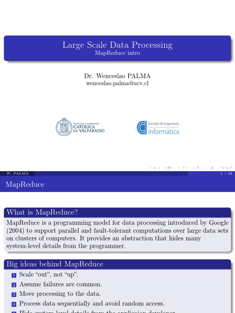 Large Scale Data Processing: Mapreduce Intro | PDF | Map Reduce | Electronic Engineering