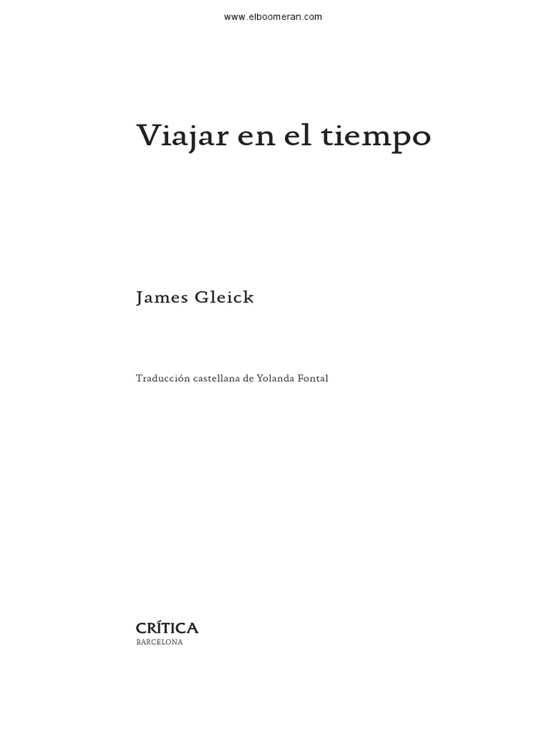 Viajar en El Tiempo | PDF | Hora | Viaje en el tiempo