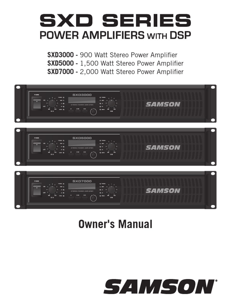 Amplificador Samson | PDF | Equalization (Audio) | Amplifier