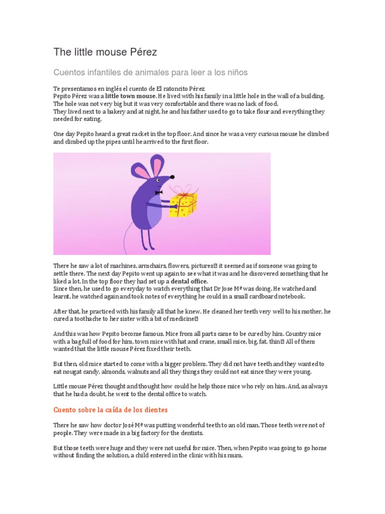 The Tooth Fairy Mouse: How Pérez the Mouse Became Famous for Helping ...