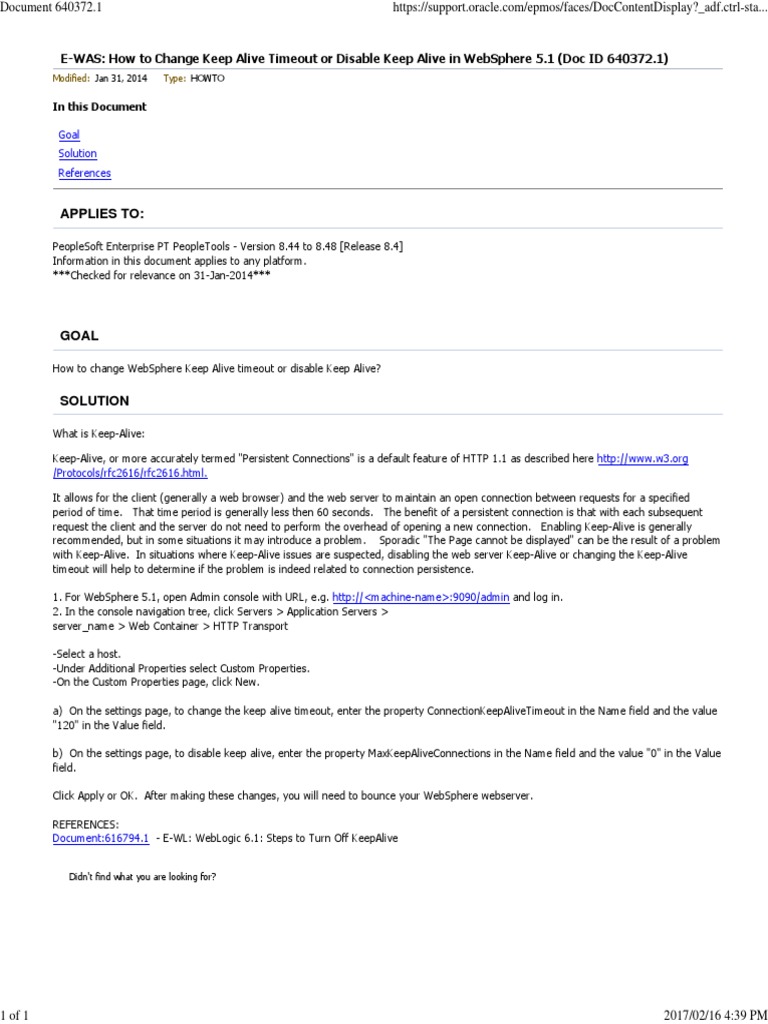 Keep Alive Timeout | Keepalive タイムアウト – ZPFQL
