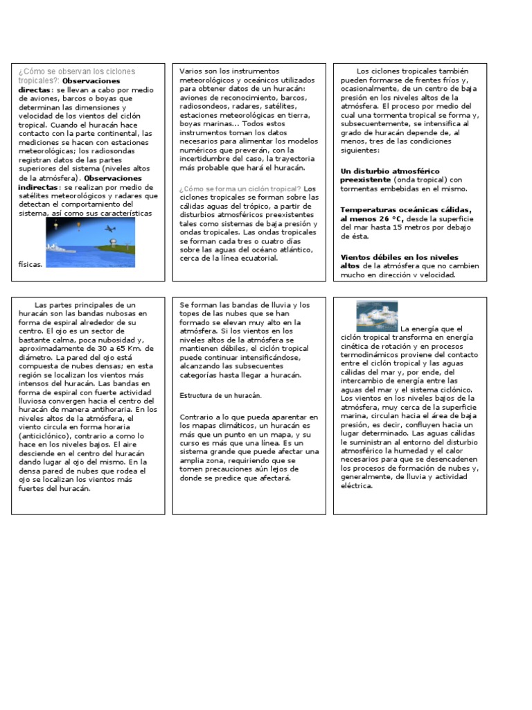 Triptico | PDF | Ojo (ciclón) | Ciclones tropicales