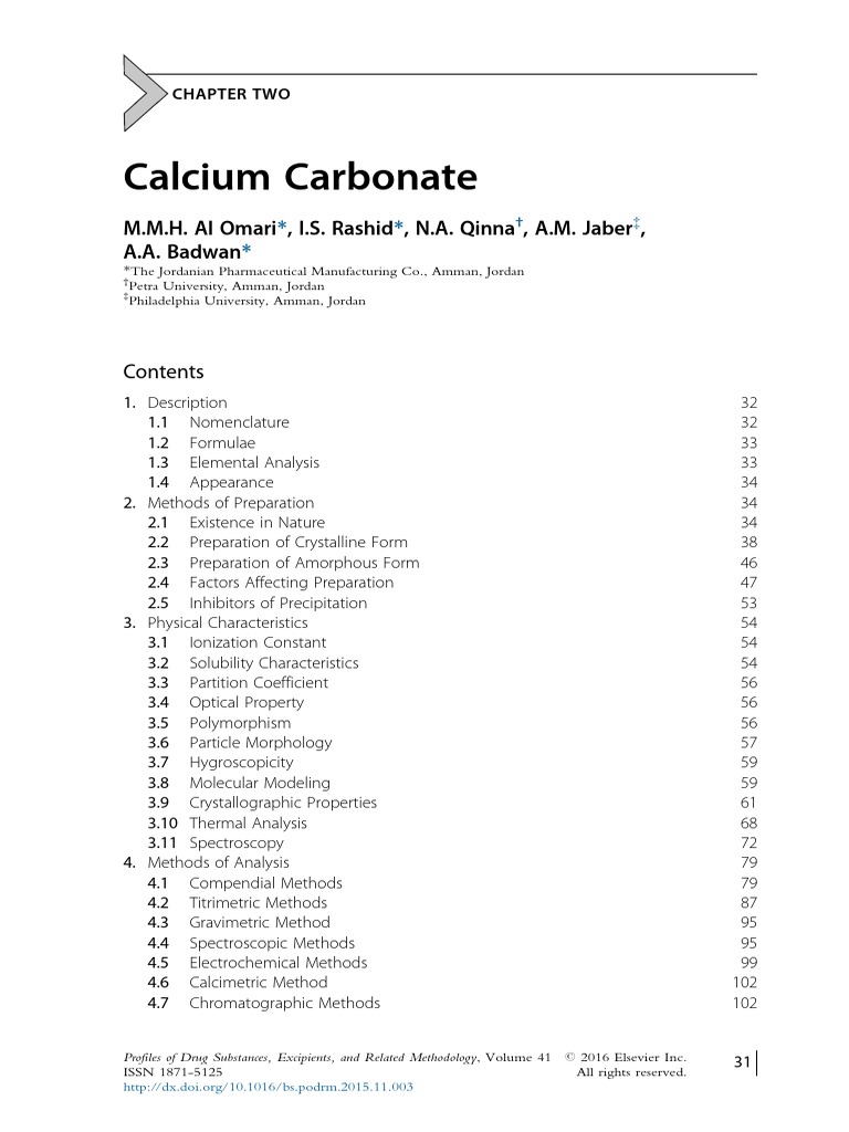 Calcium Carbonate | PDF | Calcite | Carbon Dioxide