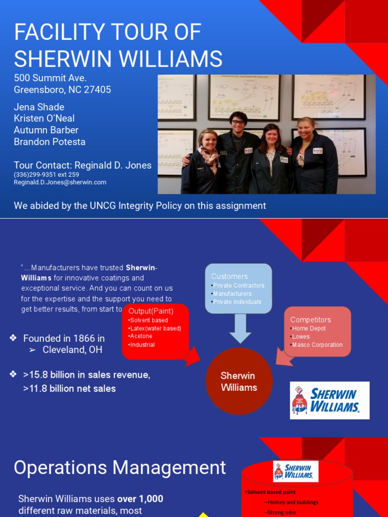 Facility Tour of Sherwin Williams | PDF | Warehouse | Inventory