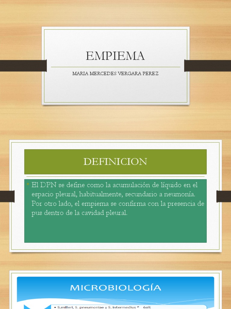 EMPIEMA | PDF | Especialidades Medicas | Enfermedades y trastornos