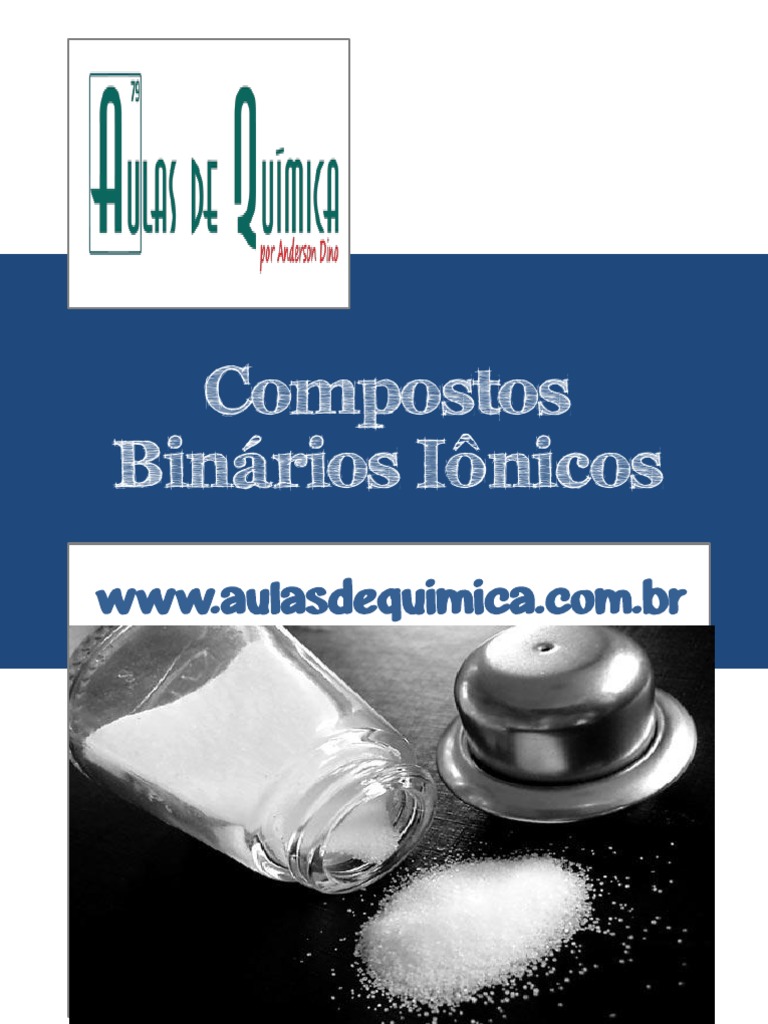 Compostos Binarios Ionicos PDF | PDF | Sal (Química) | Ácido
