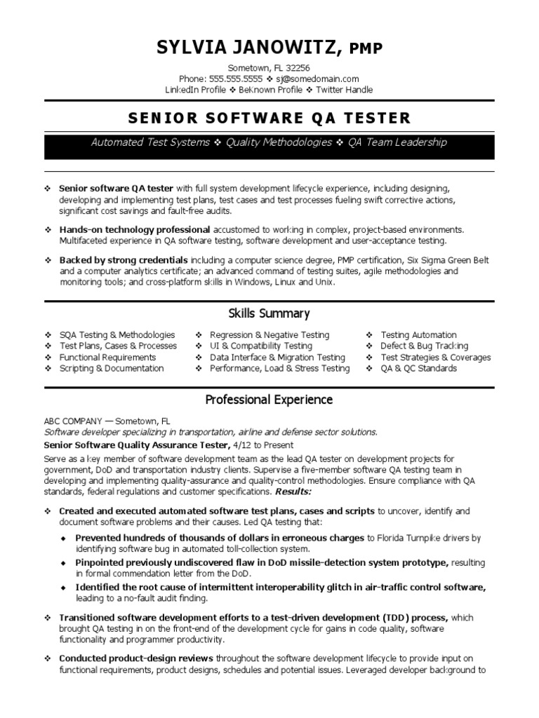 Qa Software Tester Experienced | PDF | Quality Assurance | Software Testing