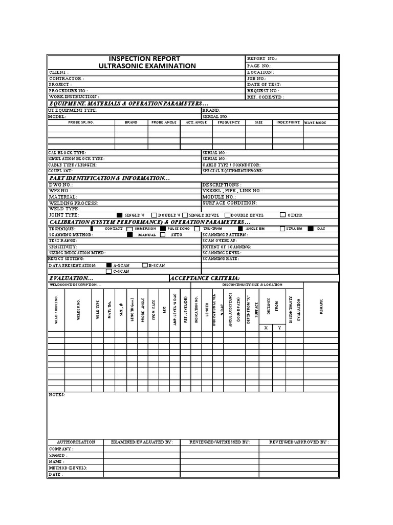 Fm-Ti-050 - Rev.0 Inspection Report Ultrasonic Examination - Eff.170107 ...