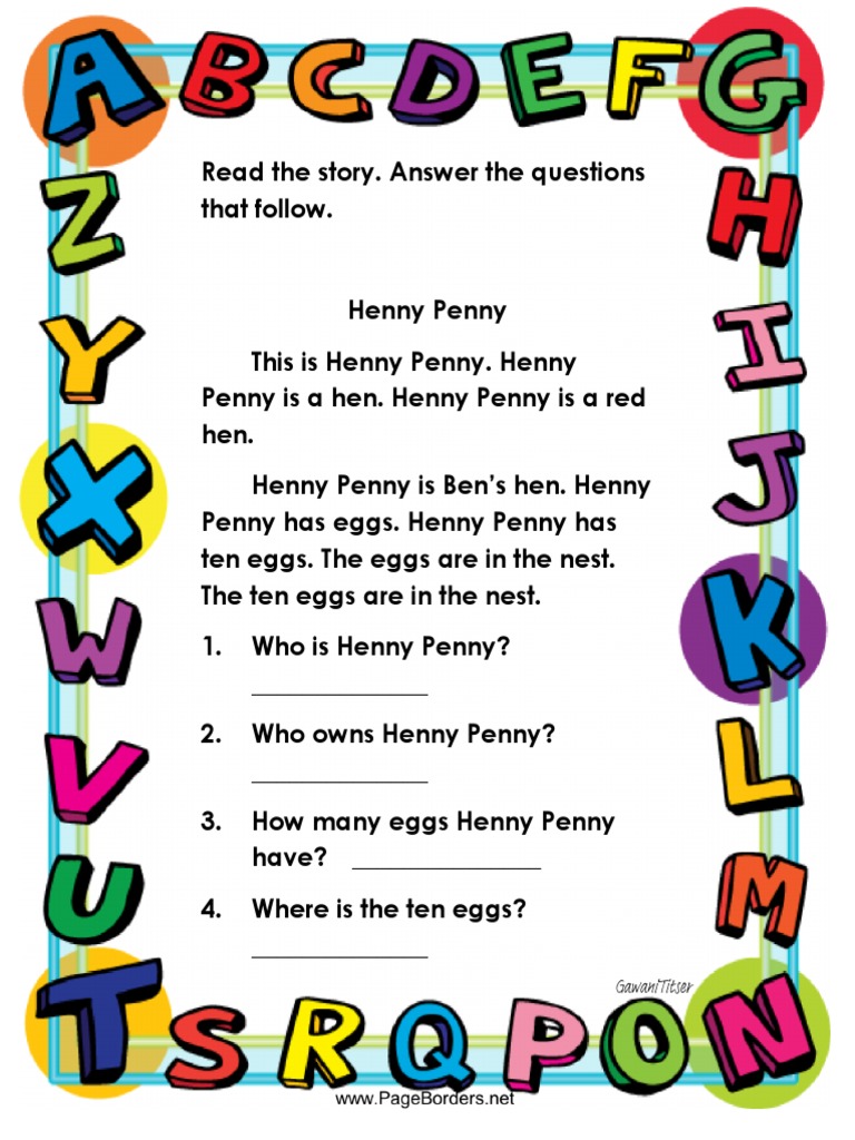 CVC Reading Henny Penny