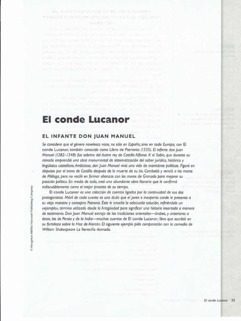 El Conde Lucanor | PDF
