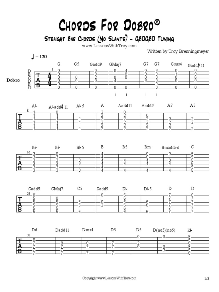 Chords For Dobro | PDF | Chess Theory | Traditional Board Games