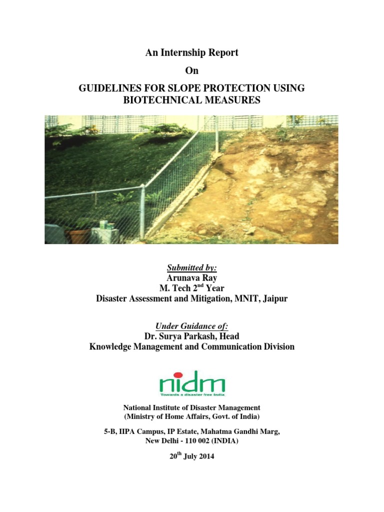 Guidelines For Slope Protection Using Biotechnical Measures | PDF ...