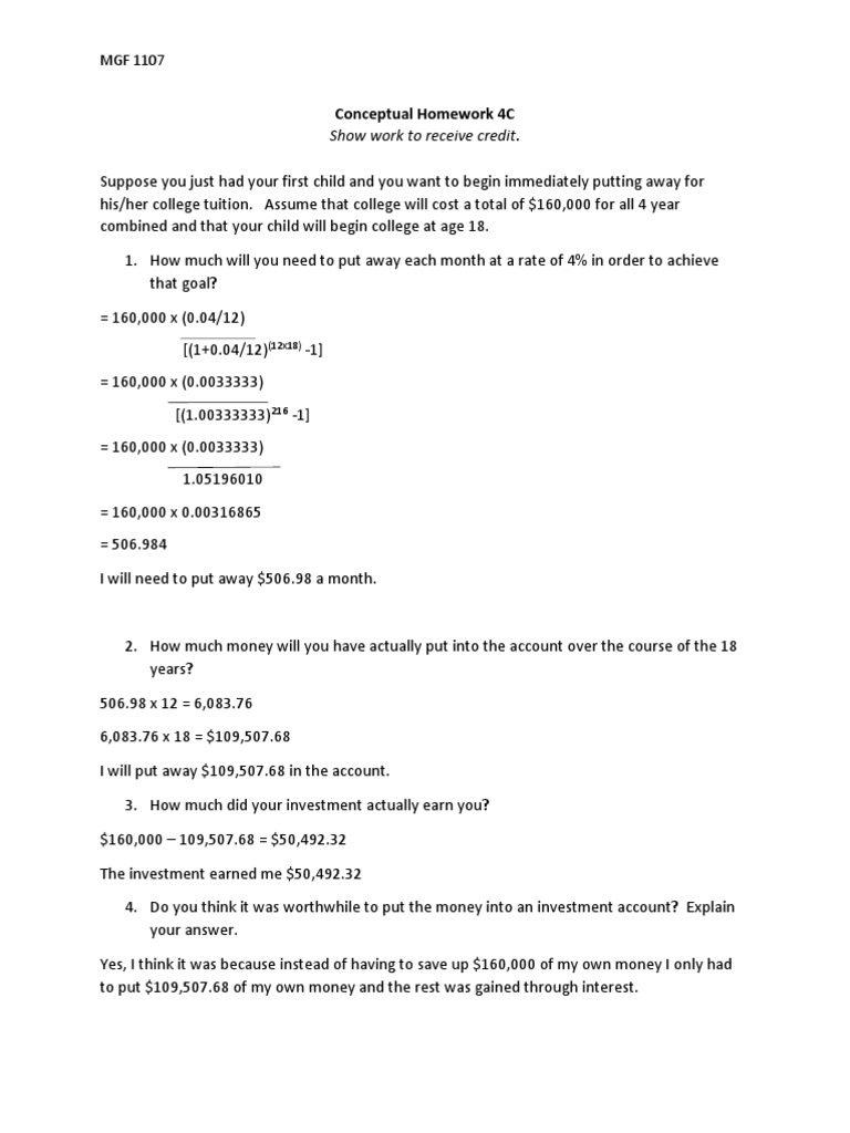 Conceptual HW 4C | PDF