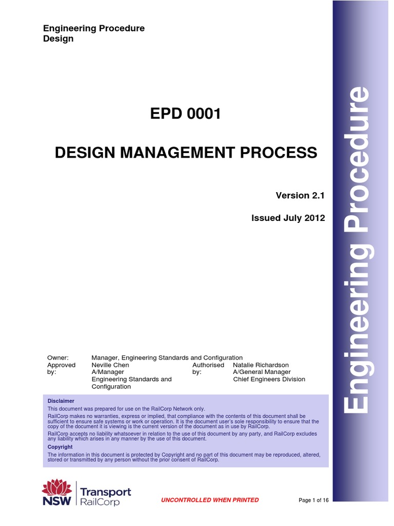 Design Management Process | PDF | Engineering Design Process ...