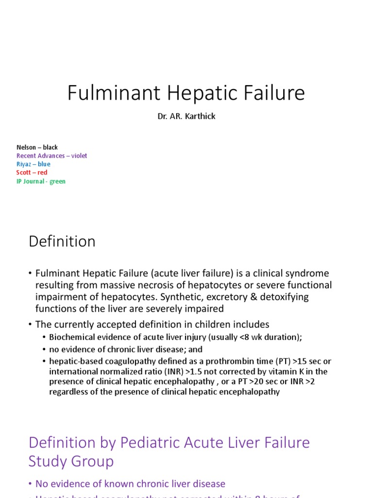 Fulminant Hepatic Failure | PDF | Hepatitis | Liver