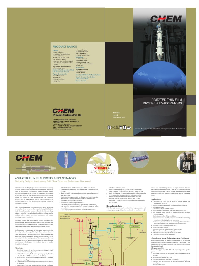 Chem Process Atfd Brochure1 | PDF | Distillation | Vacuum